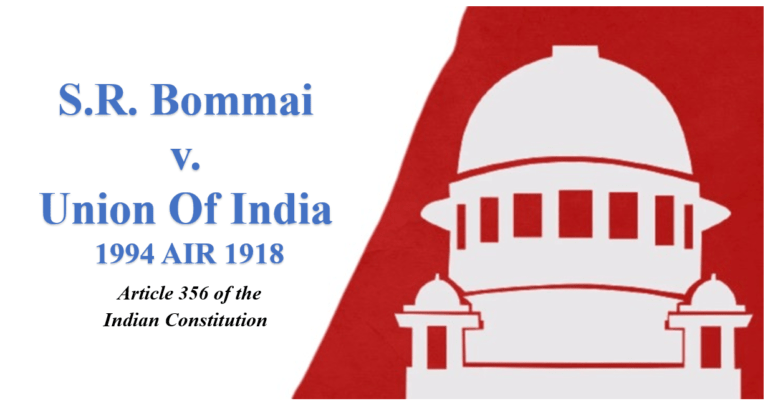 S.R. Bommai v. Union Of India, 1994 AIR1918, 1994 SCC (3) 1, Article ...