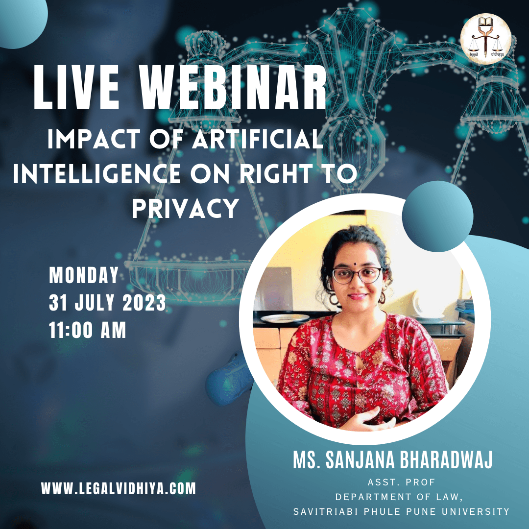 Webinar on “Impact of Artificial Intelligence on Right to Privacy ...