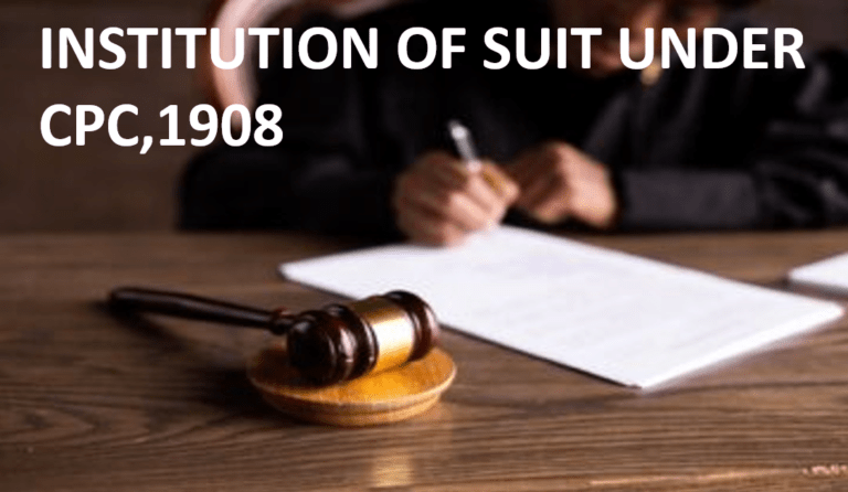 INSTITUTION OF SUIT UNDER CPC,1908 - Legal Vidhiya