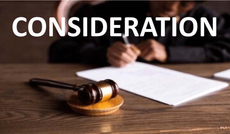 CONSIDERATION MEANING; BASIS AND THE NATURE OF CONSIDERATION; DOCTRINE ...