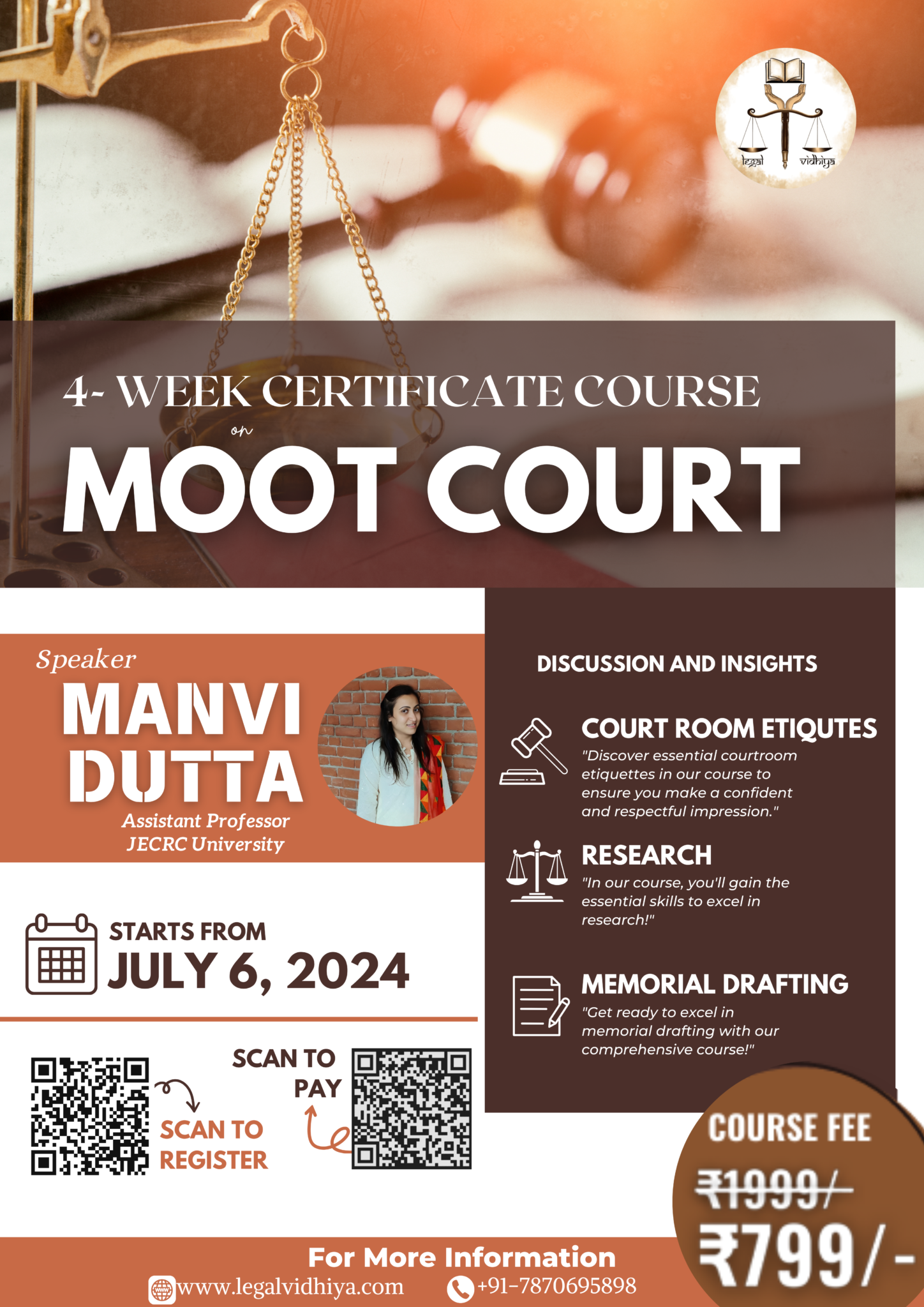 4-WEEK CERTIFICATE COURSE ON MOOT COURT by LEGAL VIDHIYA [Register by 6 ...