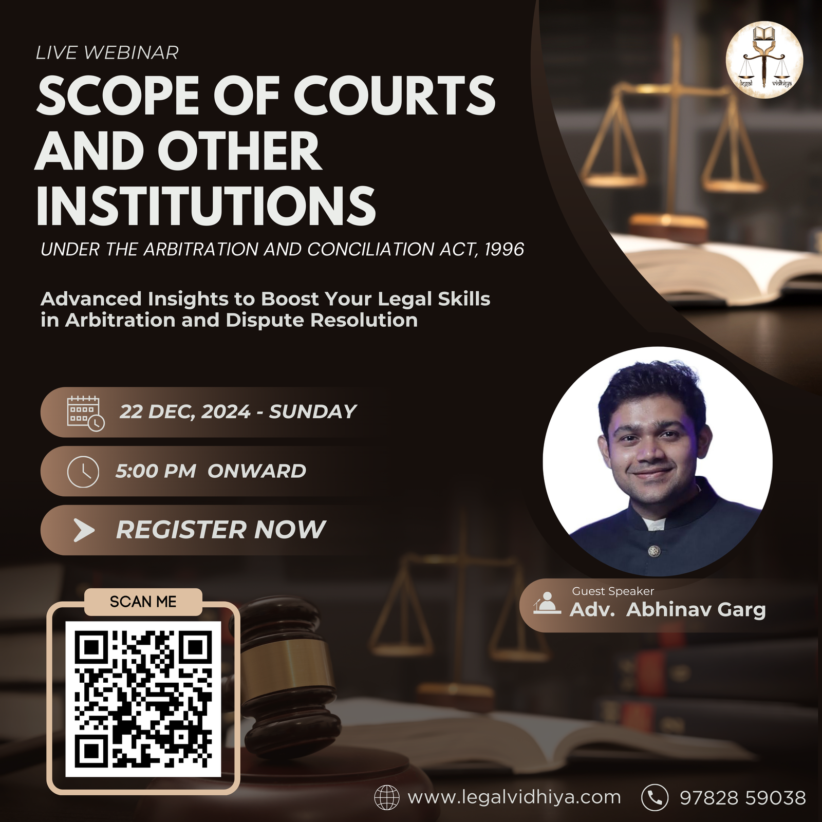Free Live Webinar on Scope of Courts and other institutions under the ...
