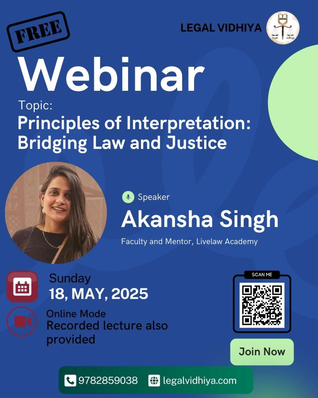 Free Live Webinar on Principles of Interpretation: Bridging Law and ...