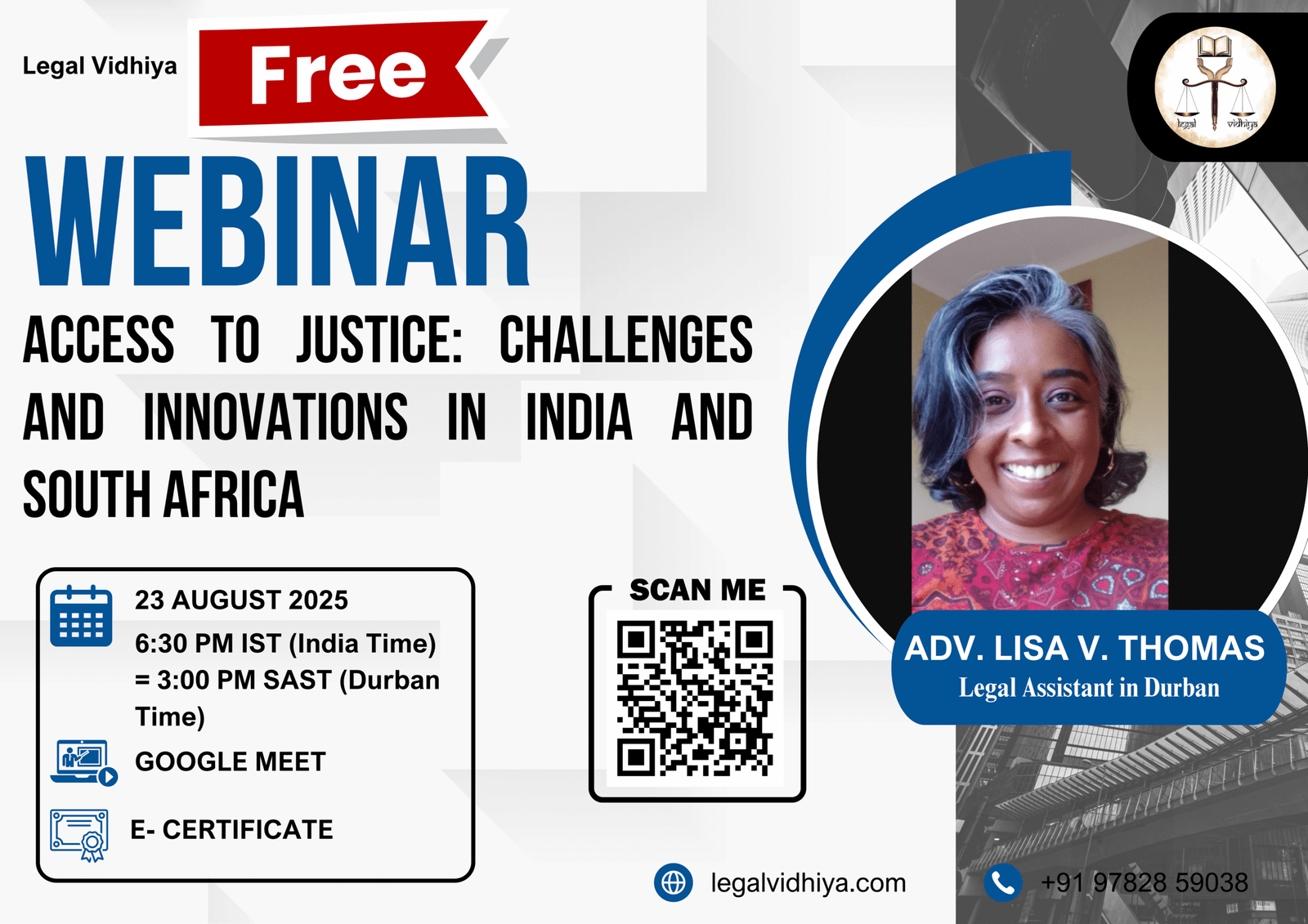 Free Live Webinar on Access to Justice: Challenges and Innovations in ...