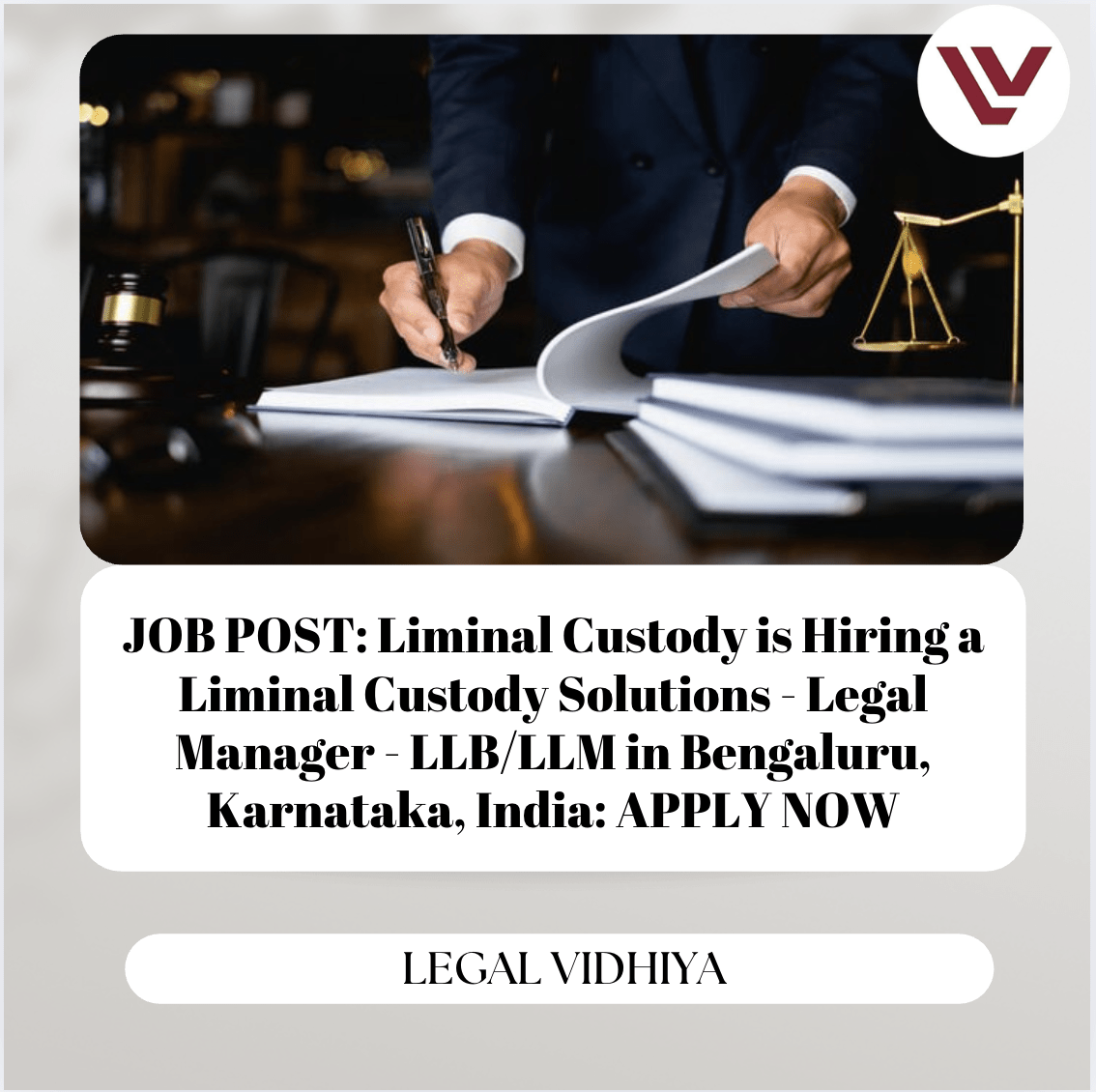 JOB POST: Liminal Custody is Hiring a Liminal Custody Solutions – Legal ...